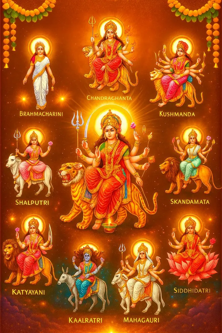 Navadurga - 9 Divine Forms of Adishakti Durga Maa & Their Significance ...